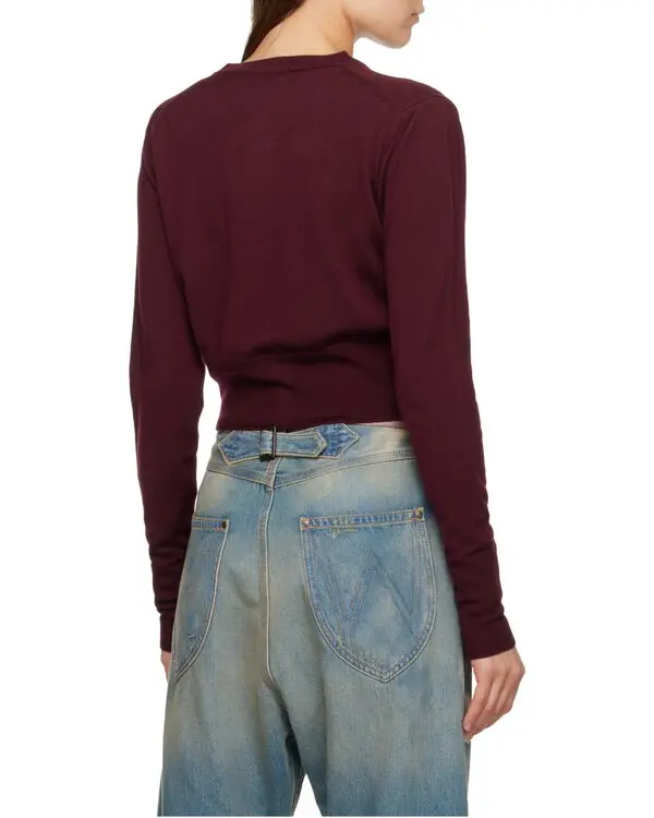 VIVIENNE WESTWOOD Orb Embroidered Cropped Cardigan