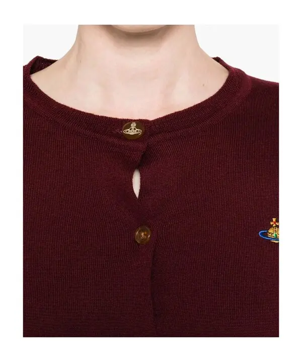 VIVIENNE WESTWOOD Orb Embroidered Cropped Cardigan
