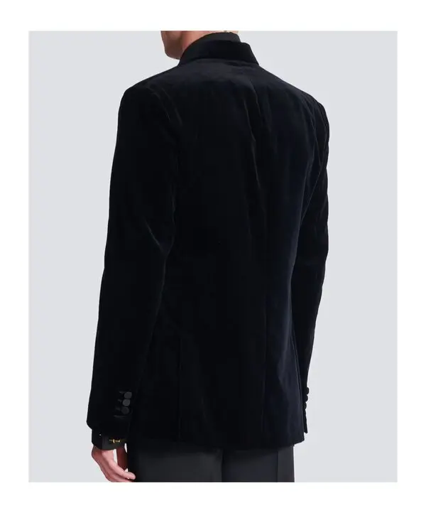 Balmain Velvet And Satin 1-button Blazer