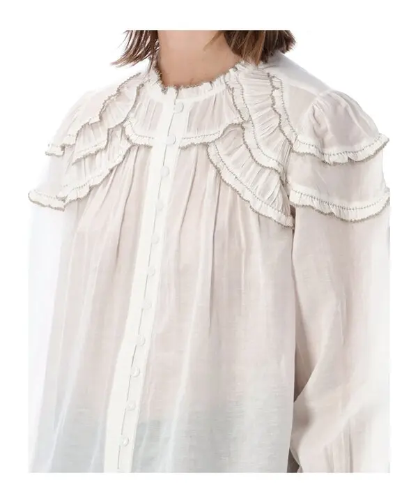 Isabel Marant Étoile Christa" Ruffled Blouse - White