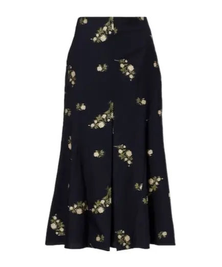 Erdem Floral Jacquard Midi Skirt