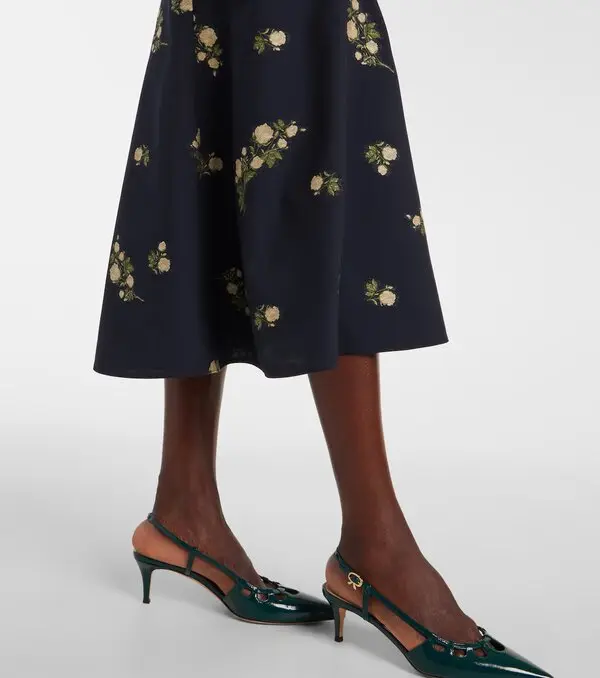 Erdem Floral Jacquard Midi Skirt