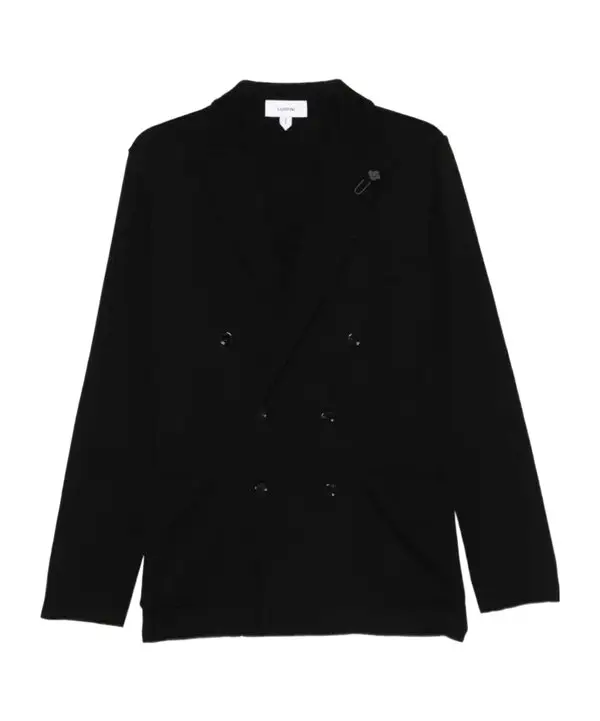 LARDINI Double-breasted Blazer - Black