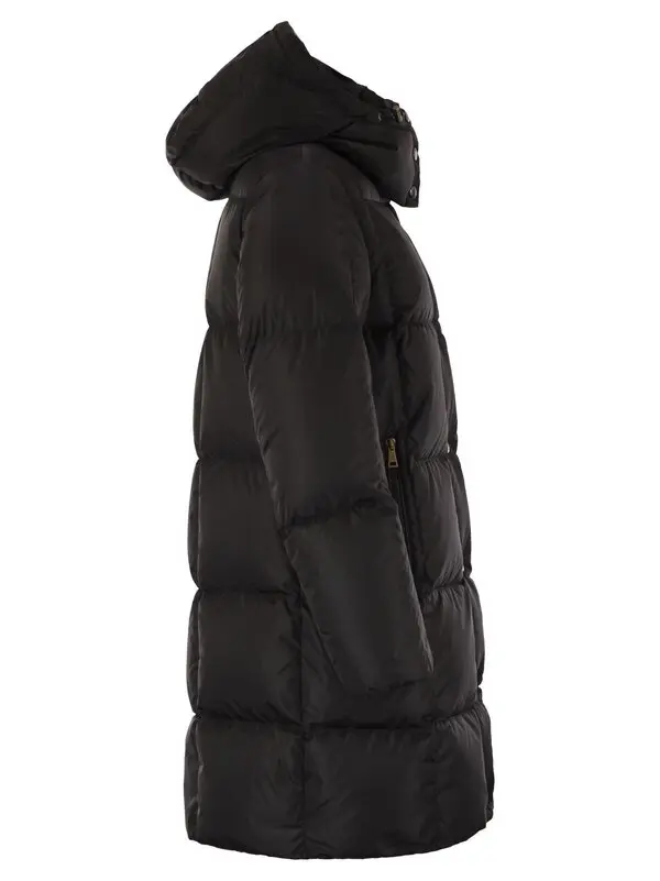 Moncler Logo Patch Quilted Hooded Jacket
