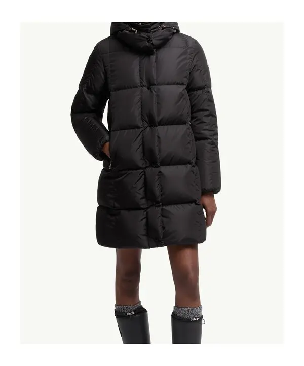 Moncler Logo Patch Quilted Hooded Jacket