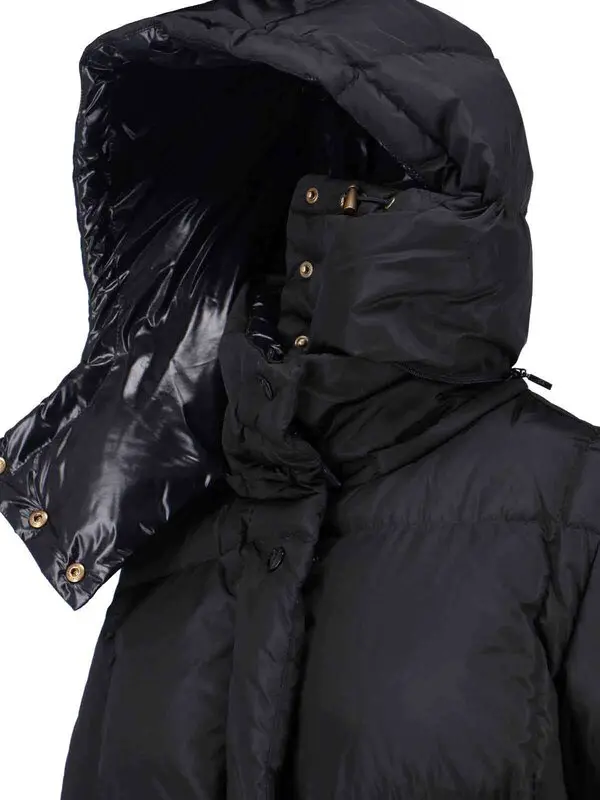Moncler Logo Patch Quilted Hooded Jacket