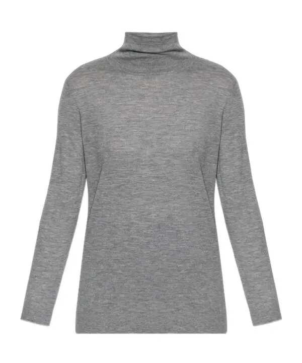 LISA YANG Danette Turtleneck Knitted Jumper - Gray
