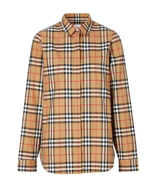 Burberry Vintage Check Print Shirt - Yellow