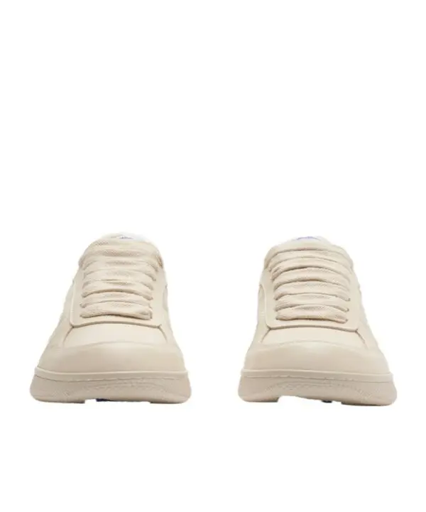 Burberry Checked Lace-up Sneakers - Nude