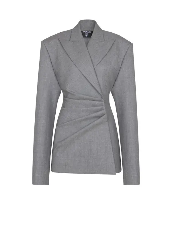 Balmain Draped Short Jacket Dress