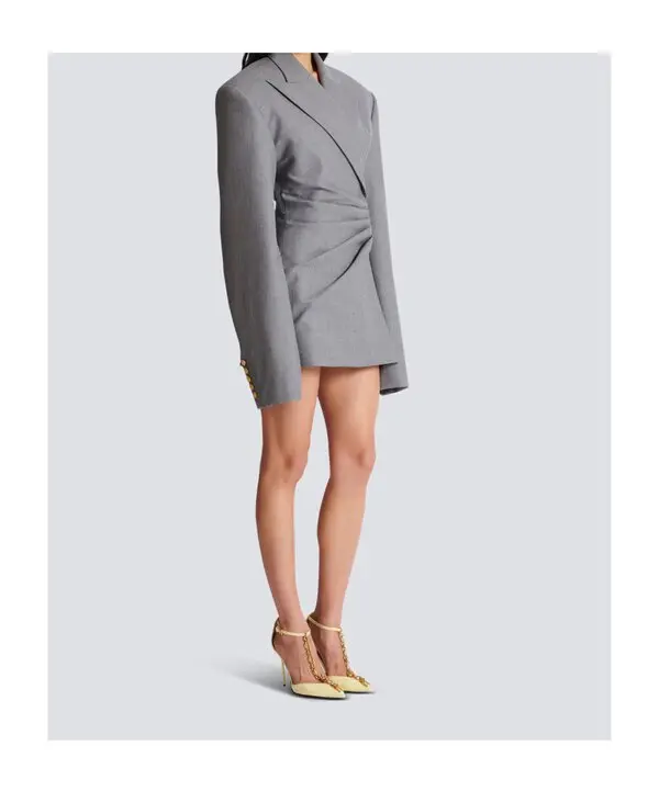 Balmain Draped Short Jacket Dress