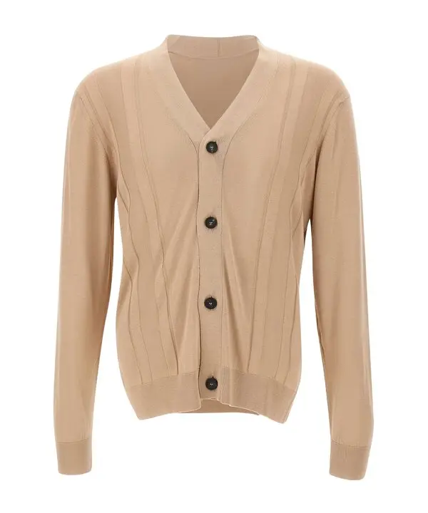 Tagliatore Moore V-neck Cardigan - Beige