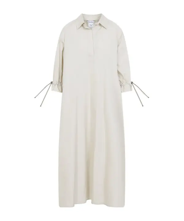 Max Mara Belted Midi Dress With Drawstring Cuffs