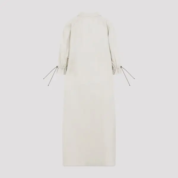 Max Mara Belted Midi Dress With Drawstring Cuffs