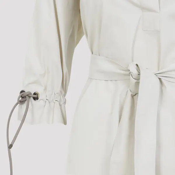 Max Mara Belted Midi Dress With Drawstring Cuffs