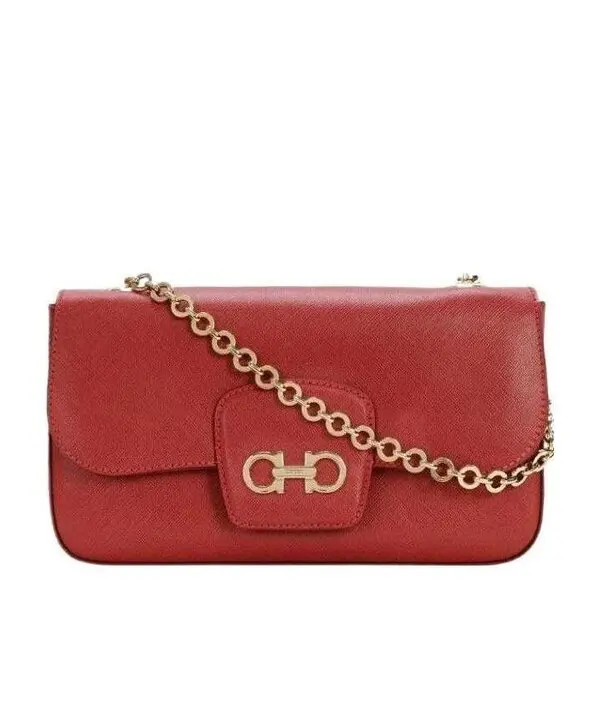 FERRAGAMO Gancini Logo Shoulder Bag