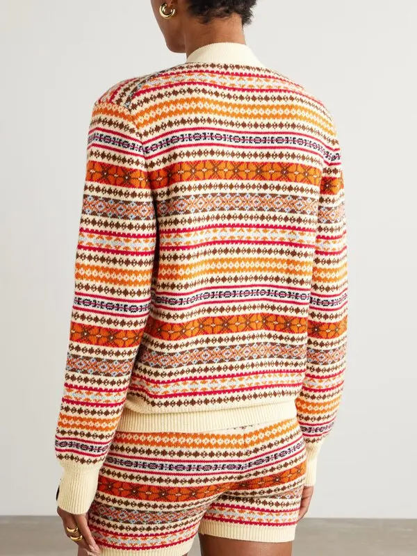 Bally Jacquard Knit Wool Cardigan