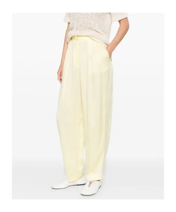 Fabiana Filippi Pleated Tapered Trousers - White