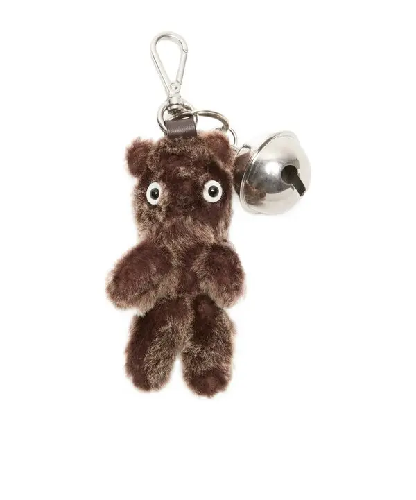 Acne Studios Teddy Bear Keyring - Chocolate Brown