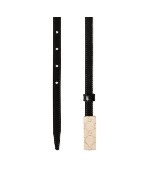 Gucci Gg Engraved Thin Belt