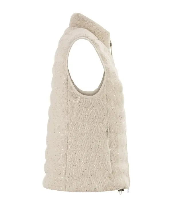 Brunello Cucinelli Sequin Embellished Zip-up Gilet - No