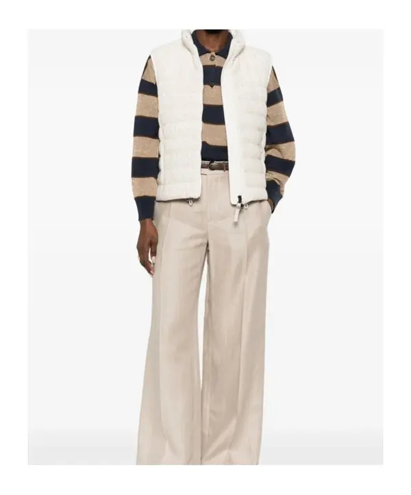 Brunello Cucinelli Sequin Embellished Zip-up Gilet - No