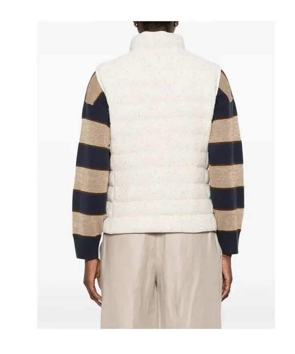 Brunello Cucinelli Sequin Embellished Zip-up Gilet - No