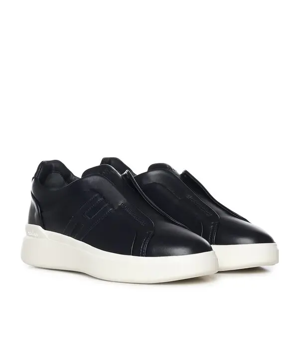 Hogan Round Toe Slip-on Sneakers - Black