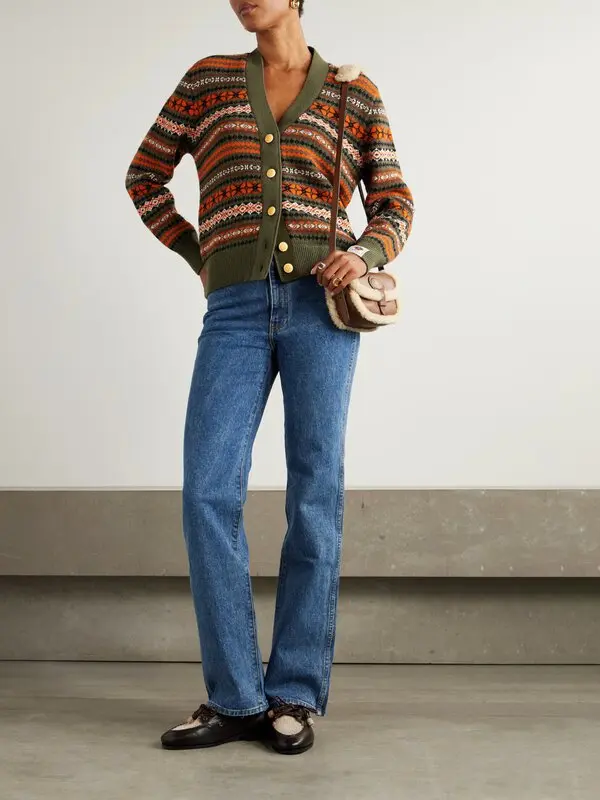 Bally Jacquard-knit Wool Cardigan