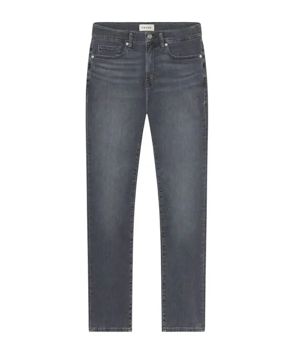 FRAME Mid-rise Straight-leg Jeans - Black