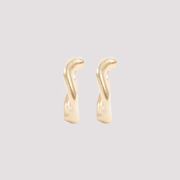 MAISON MARGIELA Engraved Logo Hoop Earrings