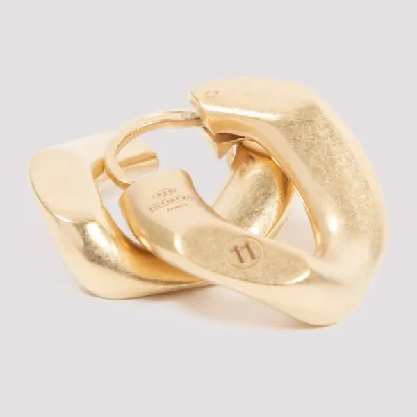 MAISON MARGIELA Engraved Logo Hoop Earrings