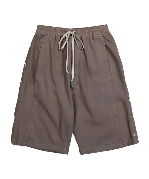 Rick Owens Drawstring Shorts With Button Detail - Black