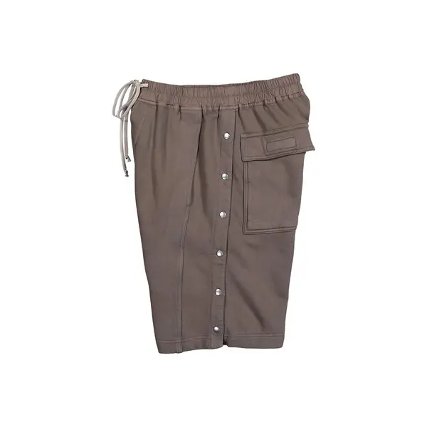 Rick Owens Drawstring Shorts With Button Detail - Black
