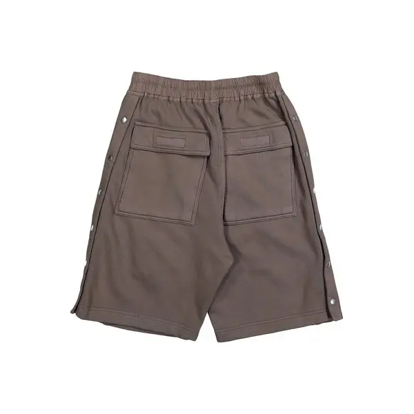 Rick Owens Drawstring Shorts With Button Detail - Black
