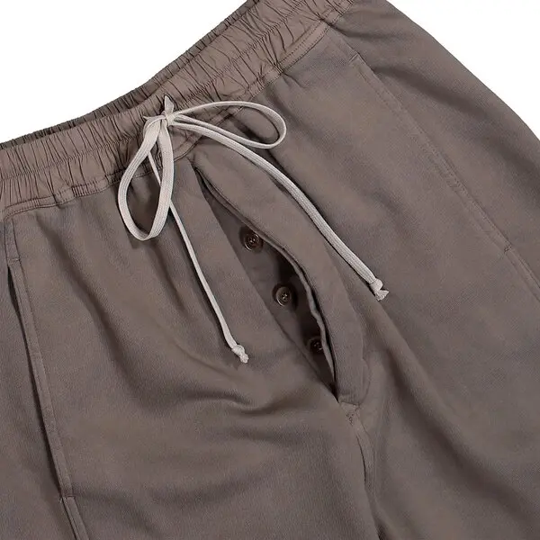 Rick Owens Drawstring Shorts With Button Detail - Black
