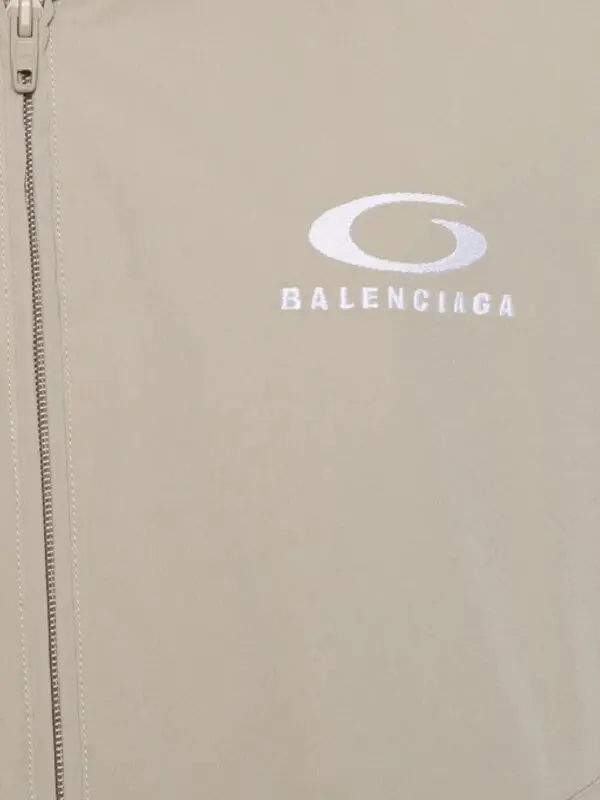 Balenciaga High Collar Zip Jacket - Beige