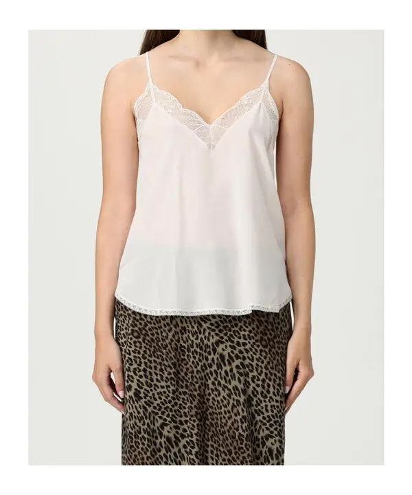 Zadig&Voltaire Lace Trim Sleeveless Top