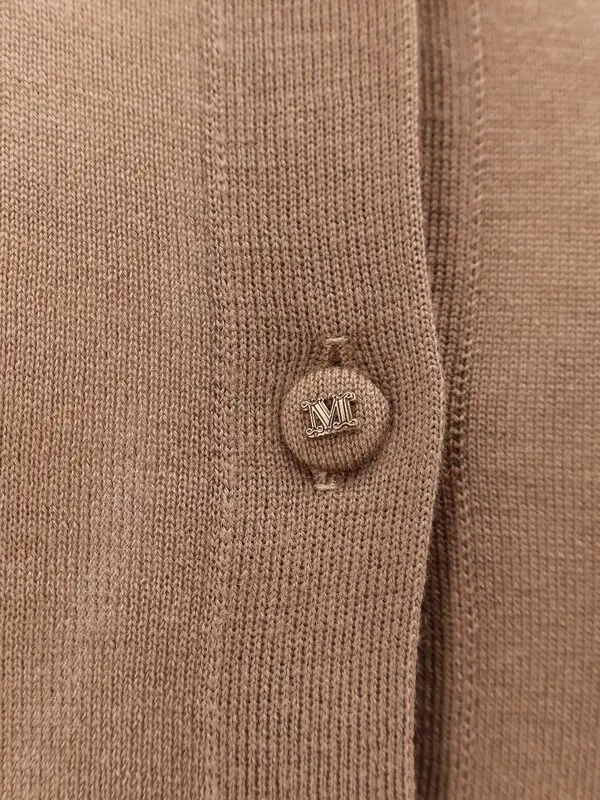 Max Mara Short Sleeve Ribbed Knit Lapel Collar Shirt