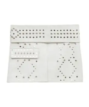 Marni Embellished Leather Mini Skirt - White