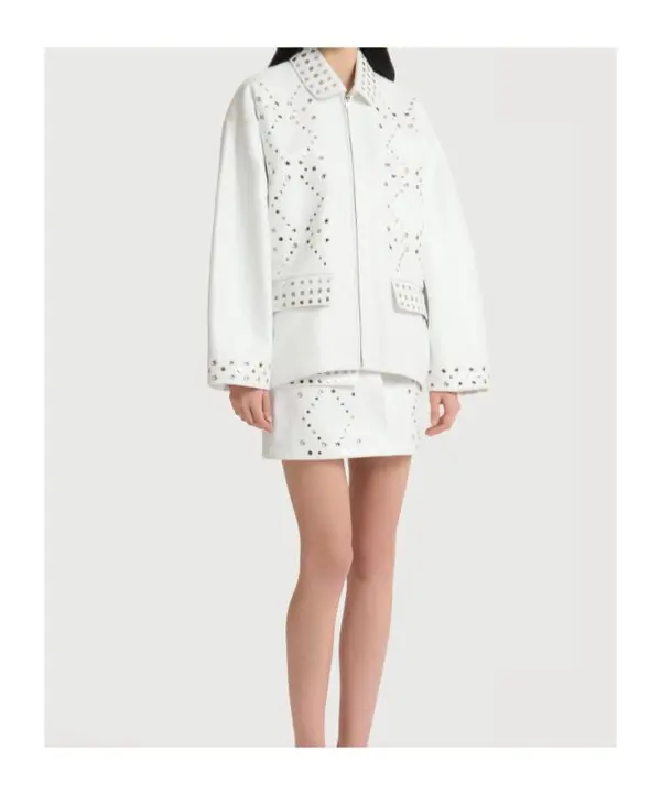 Marni Embellished Leather Mini Skirt