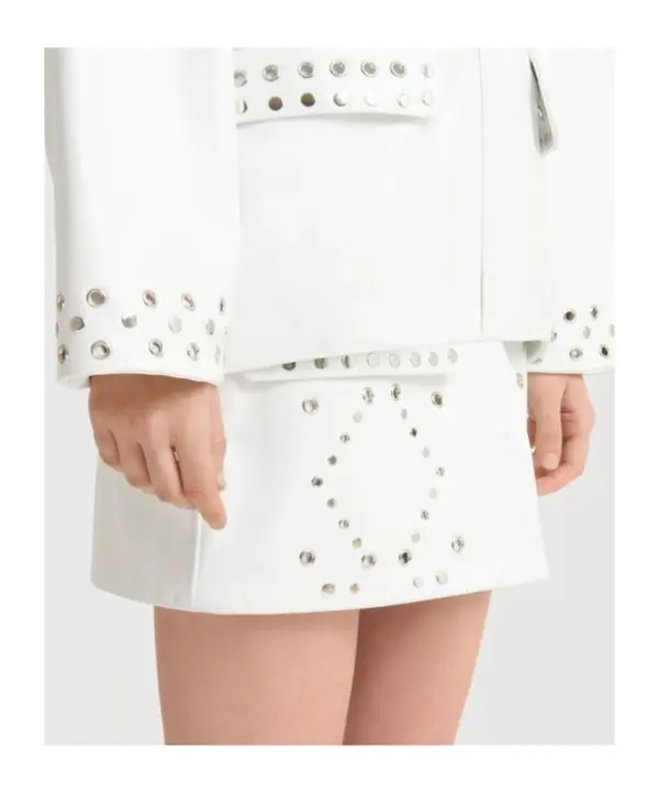 Marni Embellished Leather Mini Skirt