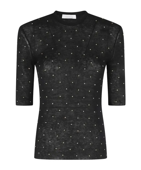 Rabanne Embellished Crewneck Top