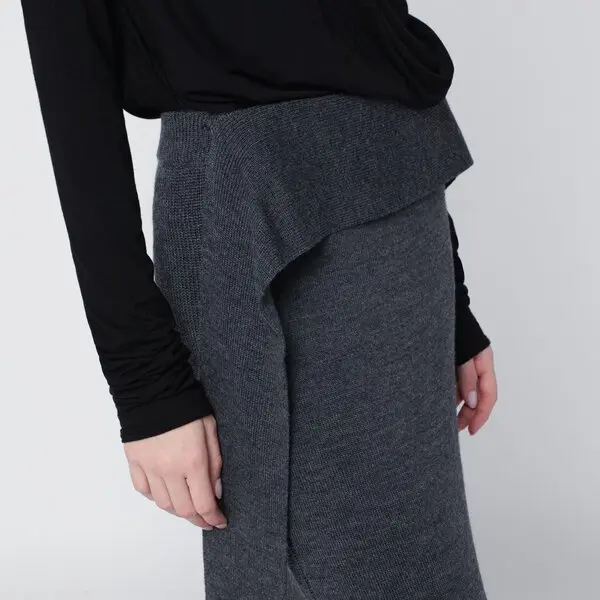 ENTIRE STUDIOS Draped Maxi Knitted Skirt