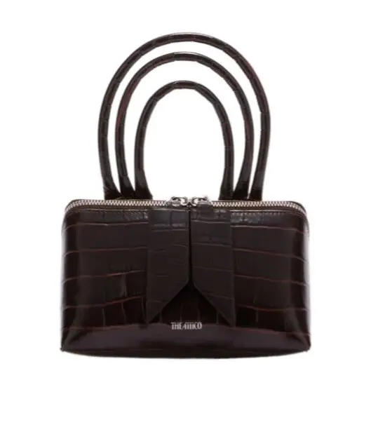 Attico Friday Embossed Mini Handbag - Coffee