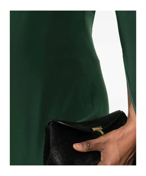 Norma Kamali Long Sleeve Slit Dress - Black