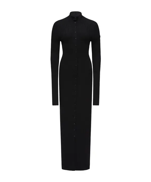 Moncler X Ee72 Edward Enninful Wool Turtleneck Dress - Black