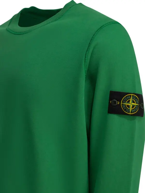 Stone Island Logo Patch Crewneck Sweatshirt - No