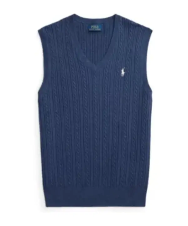 Polo Ralph Lauren Cable Knit Cotton V-neck Vest