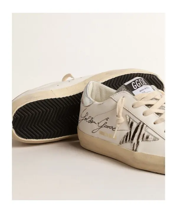 GOLDEN GOOSE Superstar Sneakers With Glitter And Swarovski Crystals - Nude